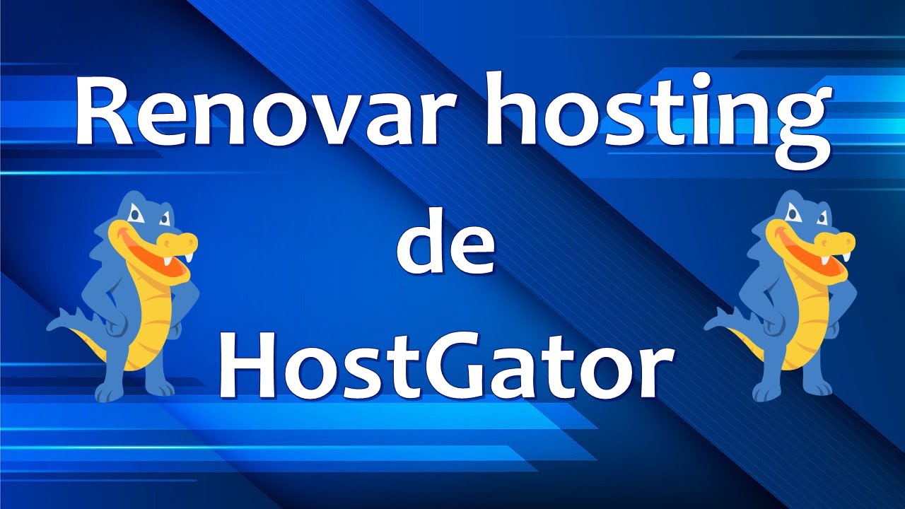 renovar hosting de HostGator - YouTube