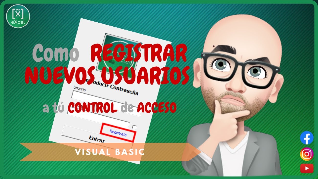 Como REGISTRAR NUEVOS USUARIOS a tu CONTROL de ACCESO | VBA | Visual Basic - YouTube