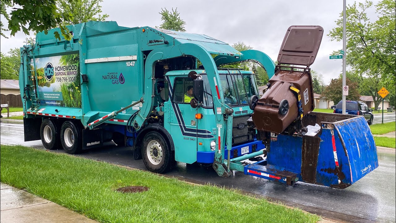 Homewood Autocar ACX McNeilus Contender Curotto Can Garbage Truck - YouTube