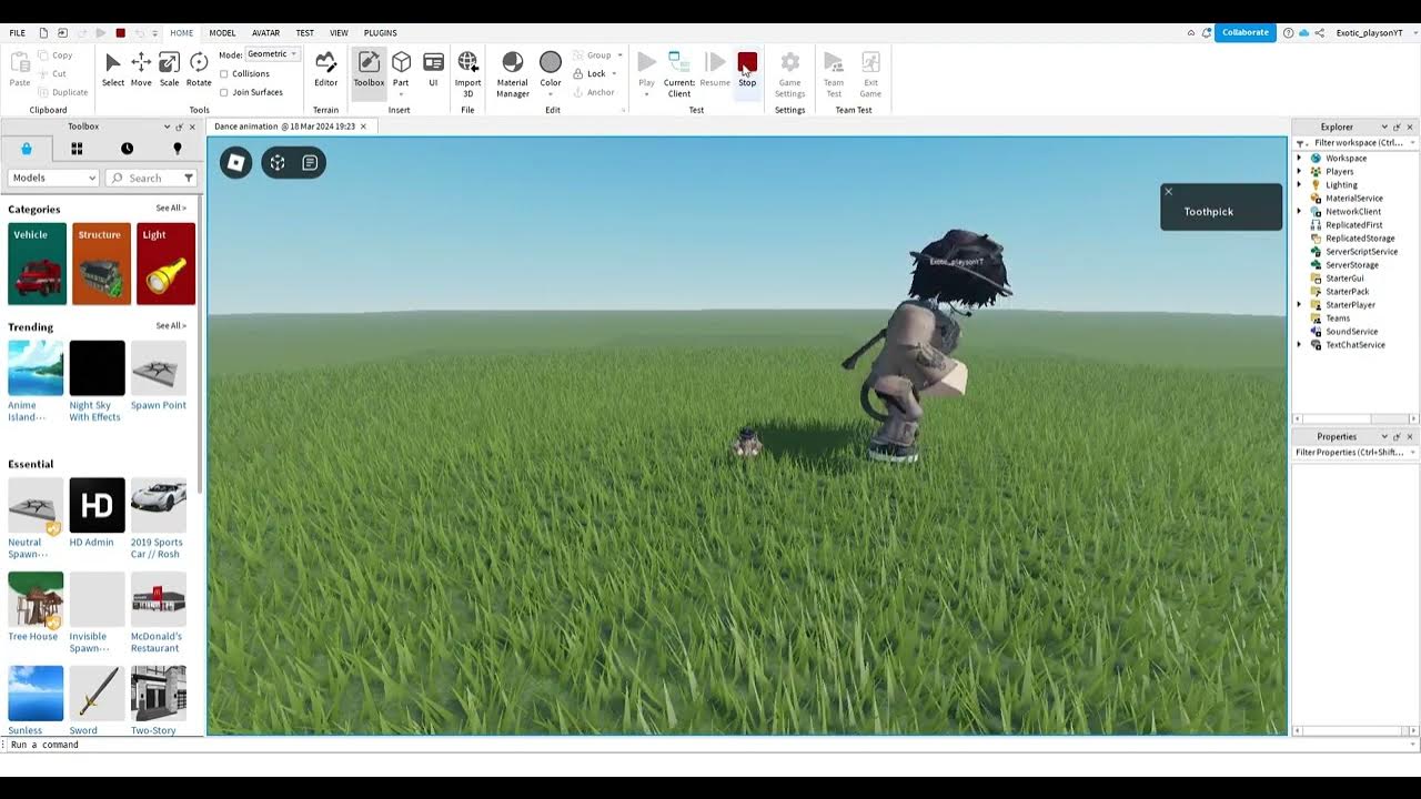 How to Make a npc dance and be on loop! (Roblox) - YouTube