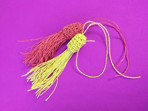 KAĞIT İPTEN ÇANTA PÜSKÜLÜ YAPIMI / MAKING BAG FRAMES FROM PAPER THREAD