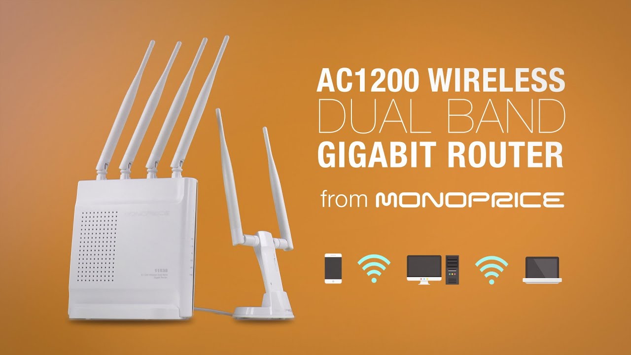 AC1200 Wireless Dual Band Router from Monoprice - YouTube
