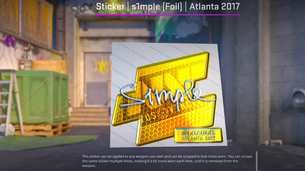 CS2 Updated S1MPLE Atlanta Foil Sticker - YouTube