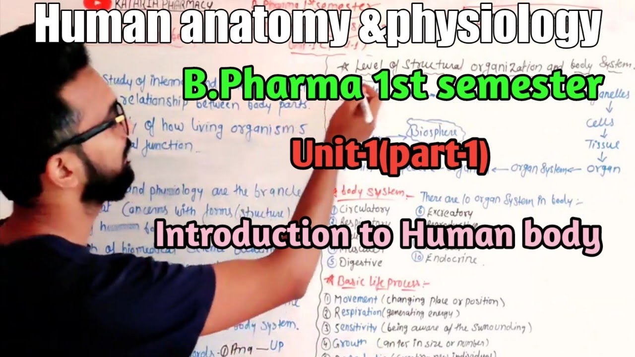 Introduction to human body, HAP Unit-1(part-1) B.pharma 1st semester ...