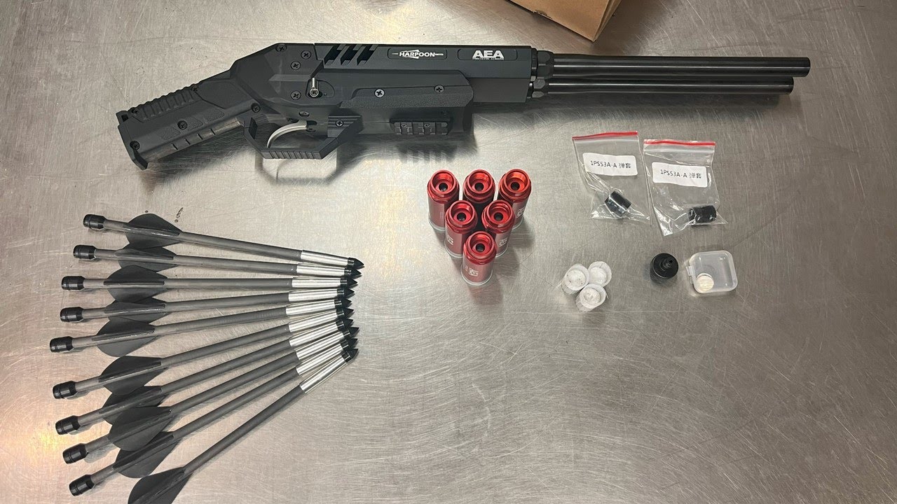 Shooting the new AEA Harpoon w/ pellets, arrows and shot shells by ...