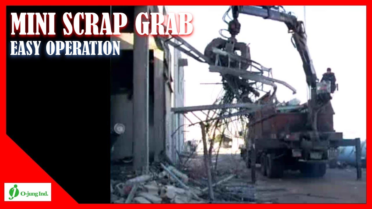 Mini Scrap Metal Grapple on Crane WhatsApp +82 10 3198 5119 - YouTube