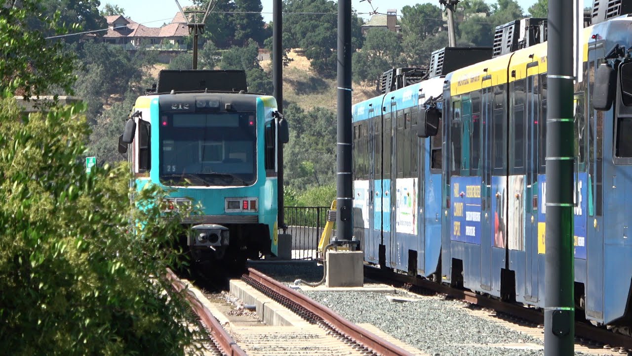 Sacramento Light Rail Train Car Parked In Historic Folsom/Sutter Street ...