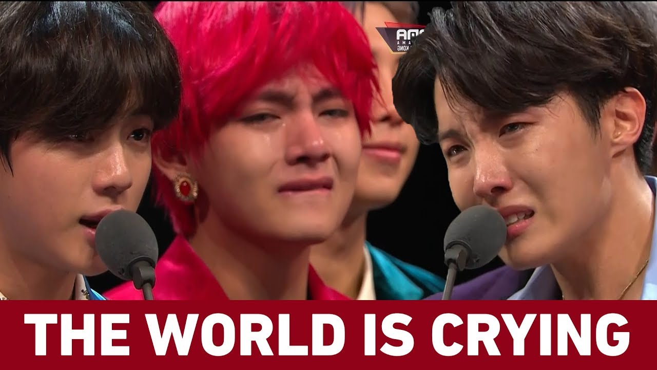 BTS Crying In MAMA 2018 | دموعكم غالية - YouTube