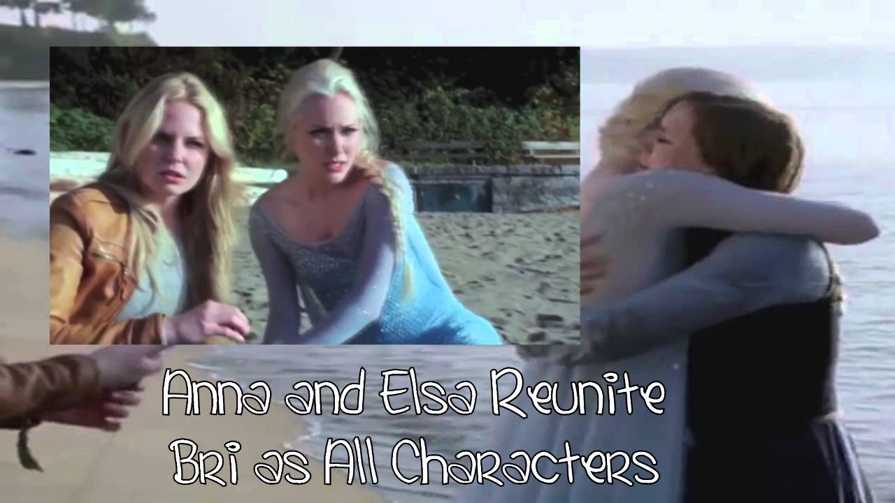 One Upon a Time Elsa and Anna Reunite Scene - YouTube
