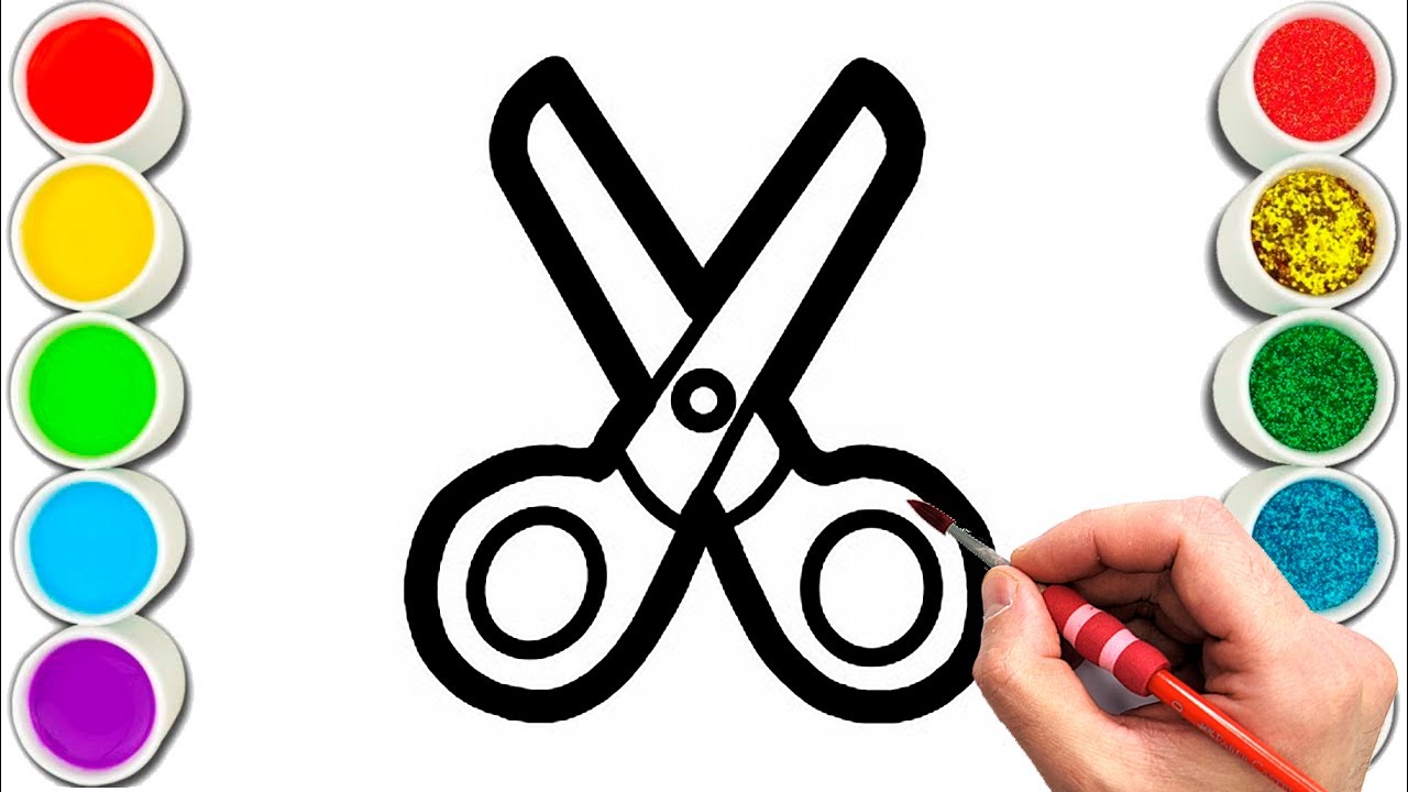 Scissor Drawing, Painting & Coloring For Kids and Toddlers_ Child Art ...