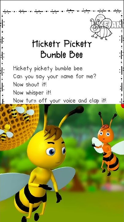 hickety pickety bumblebee | hickety pickety bumble bee poem | hickety ...