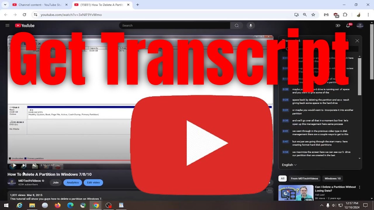 How To Get Transcript From YouTube Video - Full Guide - YouTube