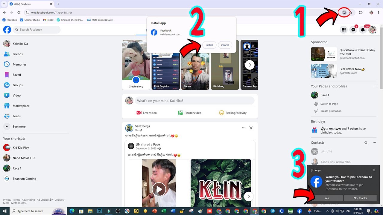 Easily Install Facebook Directly to Desktop | Install Facebook to ...