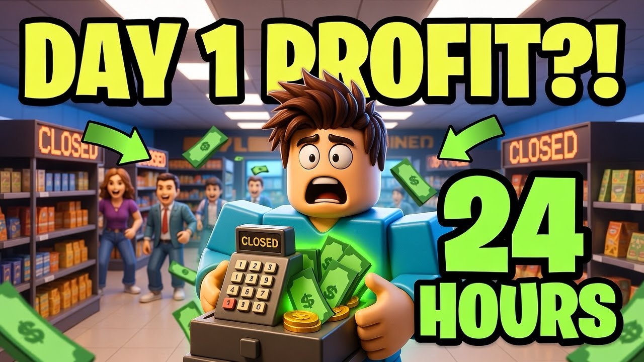 I Worked 24 Hours in my Roblox Supermarket... (Day 1 Profit Reveal ...