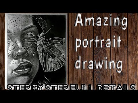 Best Portrait Drawing Detailing -How to draw step by step - YouTube