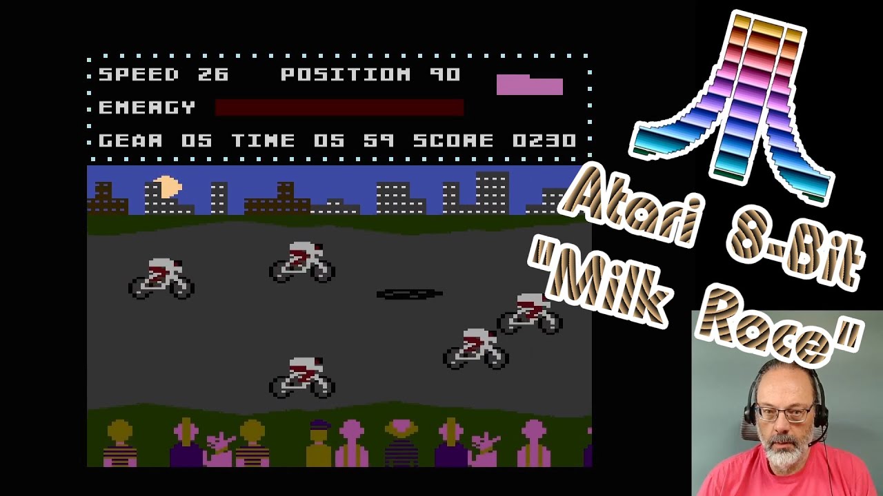 Atari 8-Bit Game Play, Milk Race - YouTube