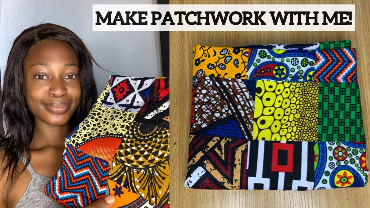 MAKE THIS BEAUTIFUL PATCH FABRIC WITH ME. - YouTube