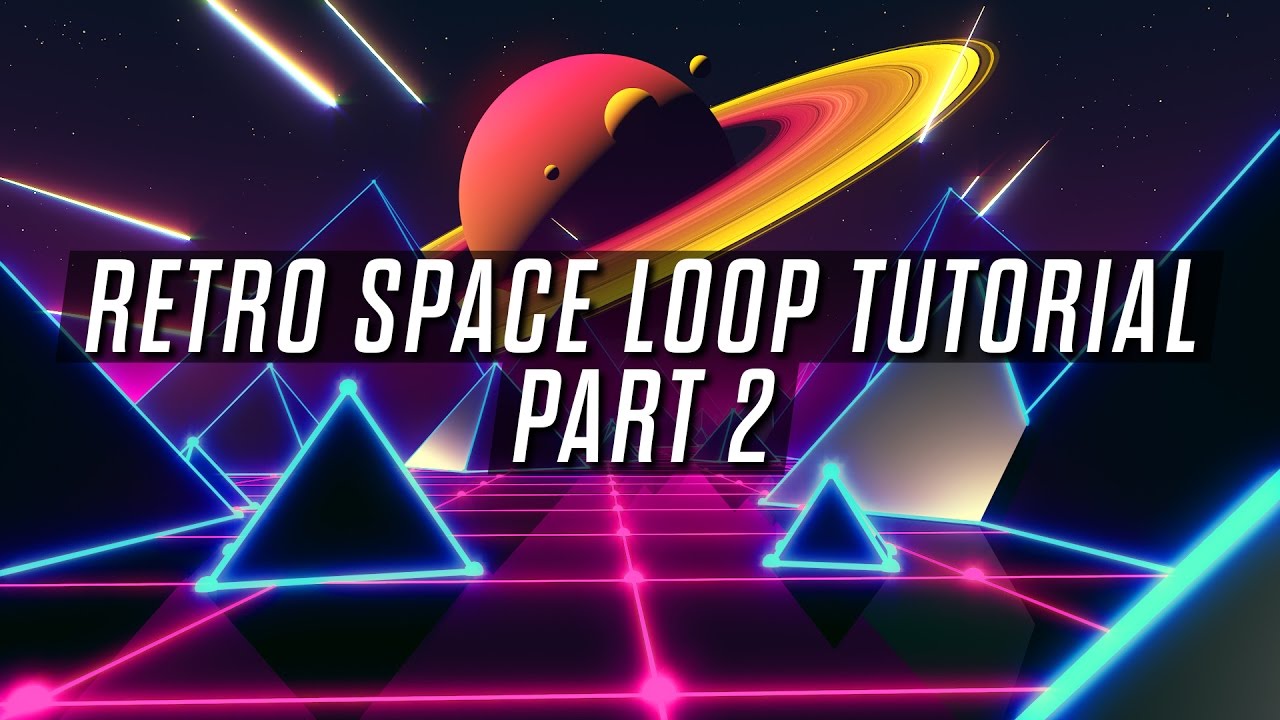Looped Retro Space Scene Tutorial - Part 2 - Making The Scene + Animation - YouTube