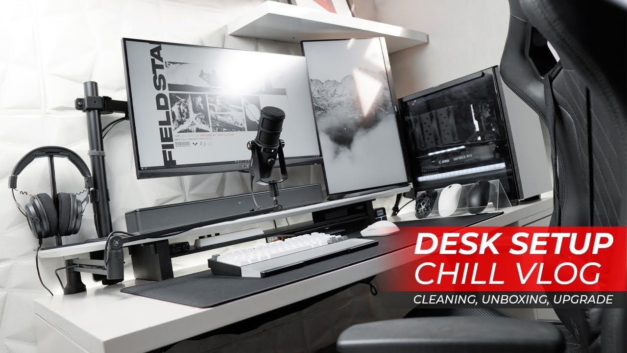 Minimalist Desk Setup Chill Vlog - New Rapid Trigger Keyboard, Deskmat ...