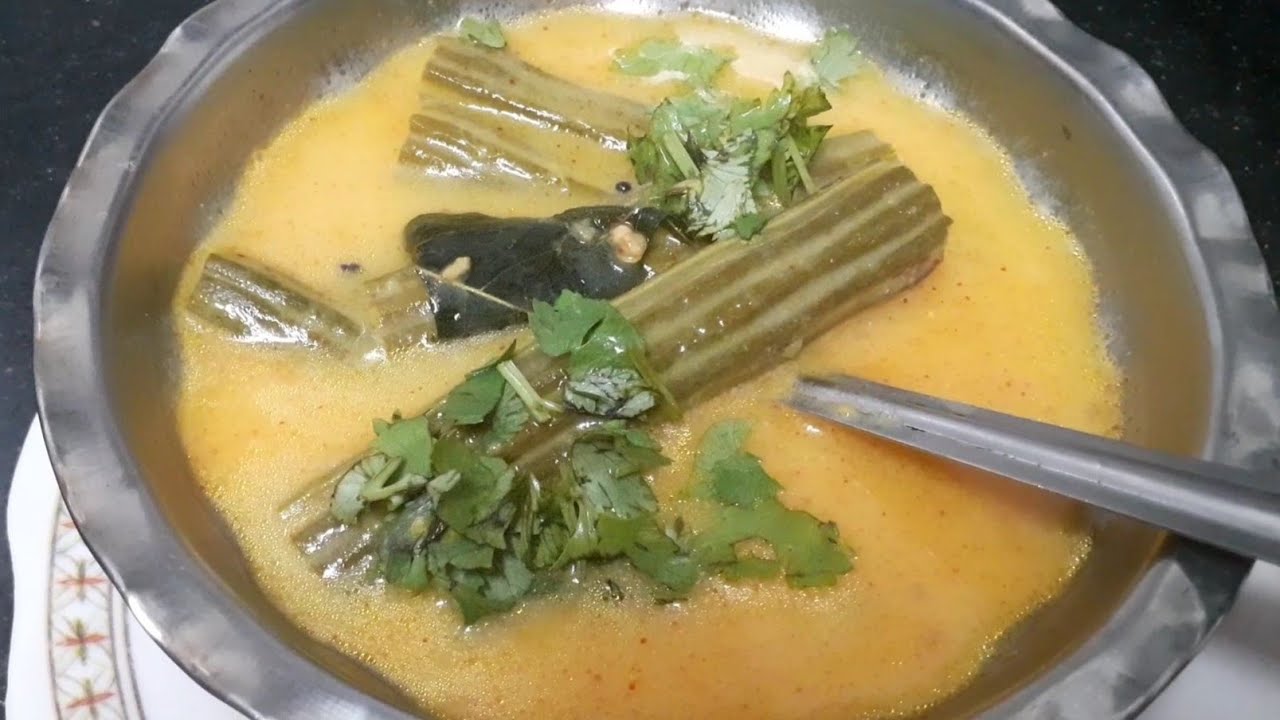 sargava ni shing nu shak/ sehjan ki sabji/ Drumstick with besan curry ...