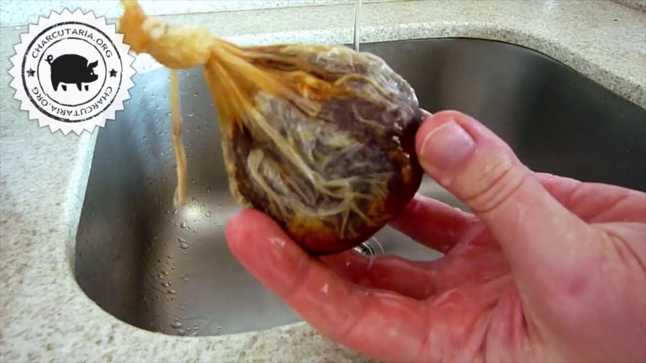 SKILANDIS salame defumado a frio da Lituânia salame caseiro passo a ...