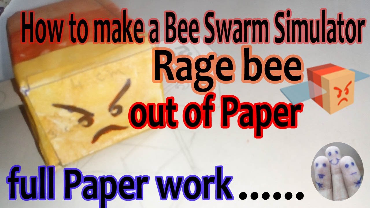How to make a 3D Bee Swarm Simulator Rage bee | paper work|( Made By Me ...