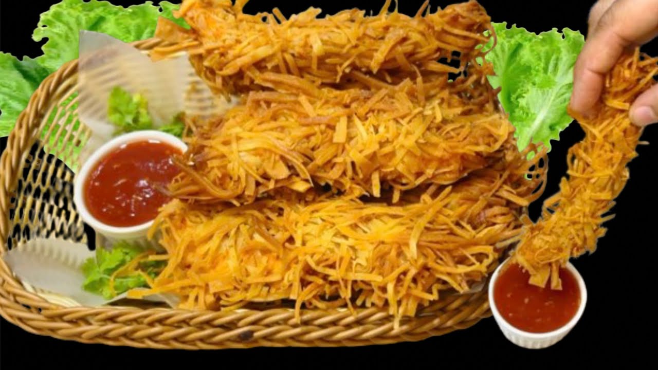 Crispy Thread Chicken Recipe | Chicken Snacks Recipes For Iftar ...