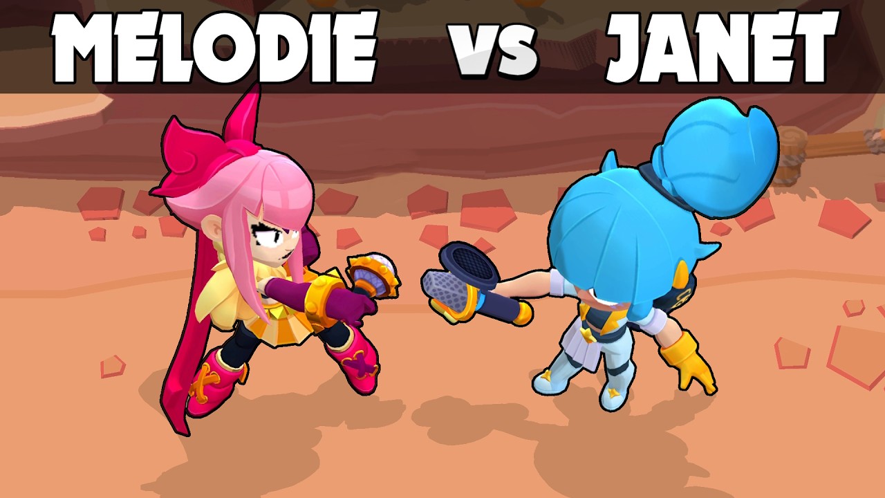 Melodie Vs Janet 🎵 Brawl Stars Youtube