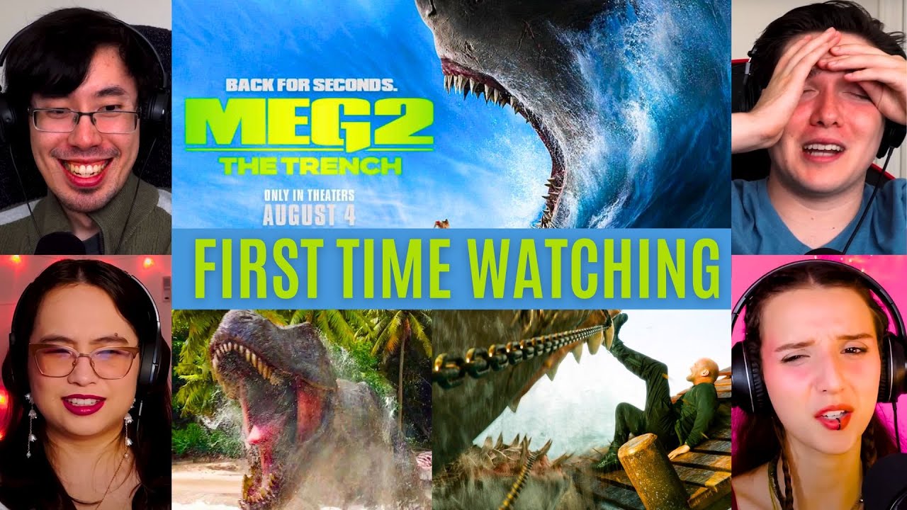 REACTING to *Meg 2: The Trench* THERE ARE DINOSAURS?!! (First Time ...
