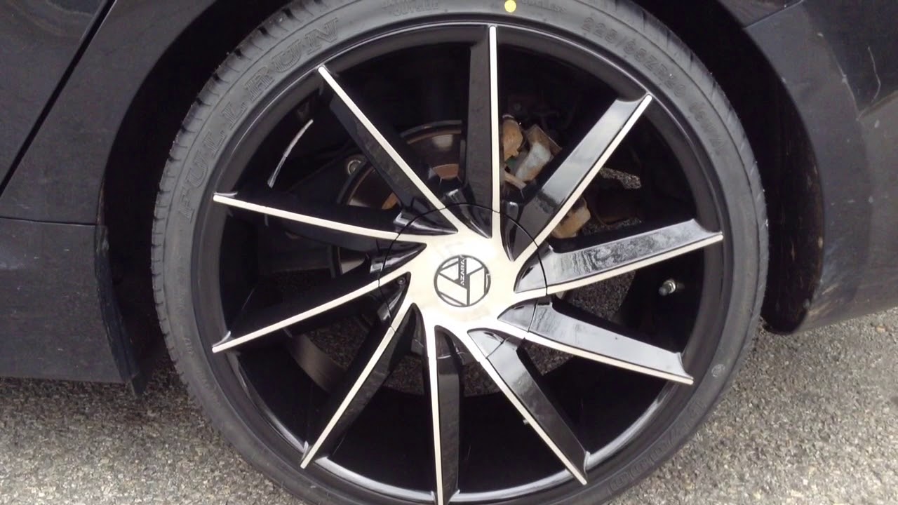 2013 KIA OPTIMA ON 20" AZARA 506 BLACK AND MACHINE WHEELS AND 225/35-20 ...