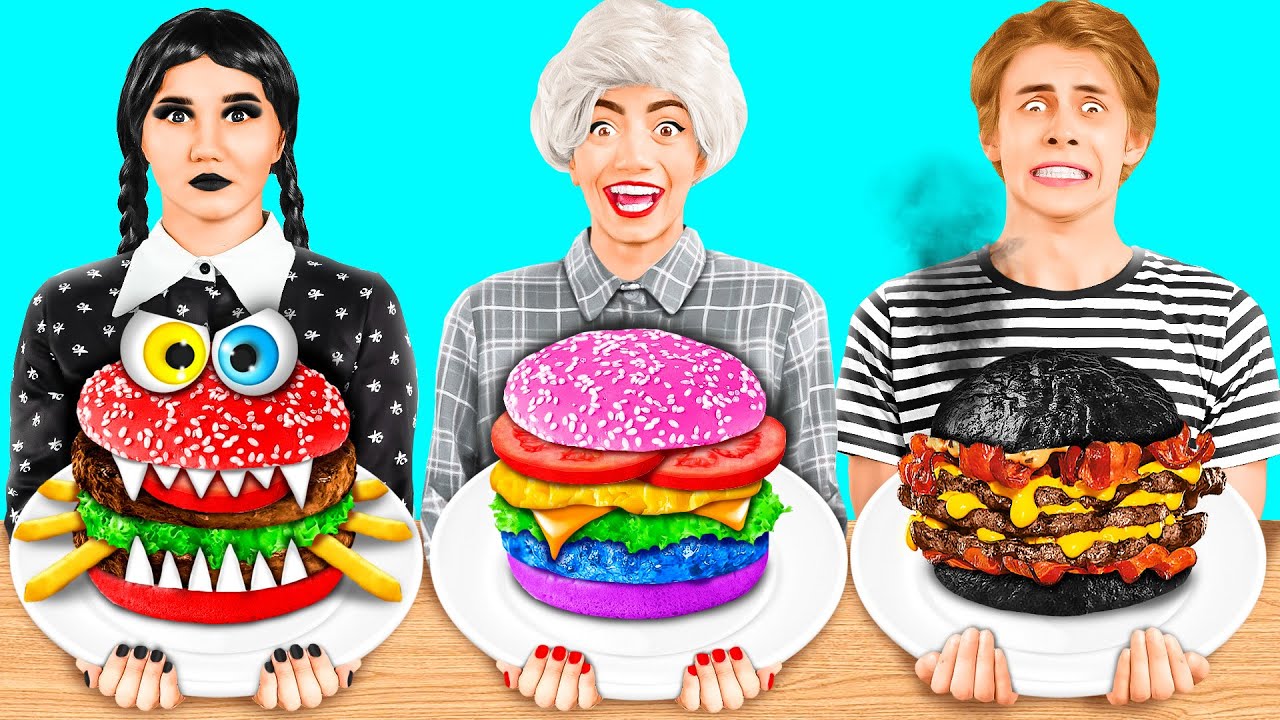 Wednesday vs Grandma Cooking Challenge | Kitchen Battle with Secret ...