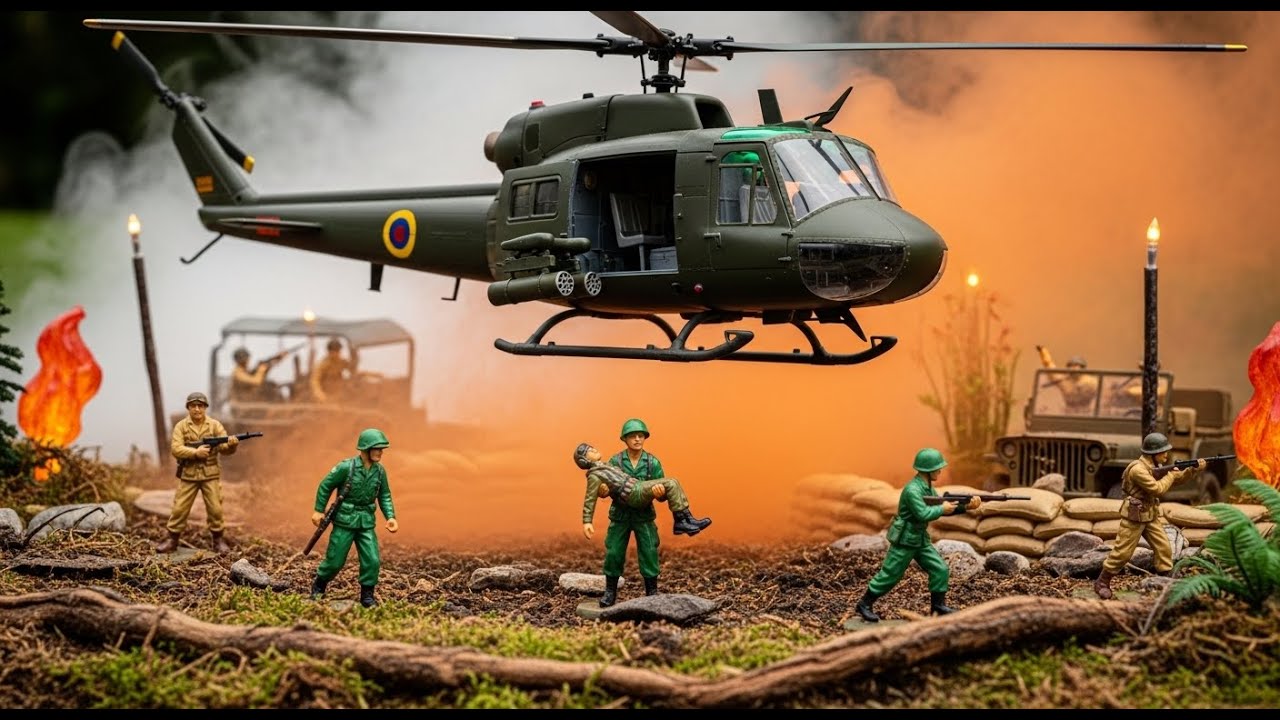 Army Men Stop Motion – Rescue Pilot in Fire Forest Operation Green ...