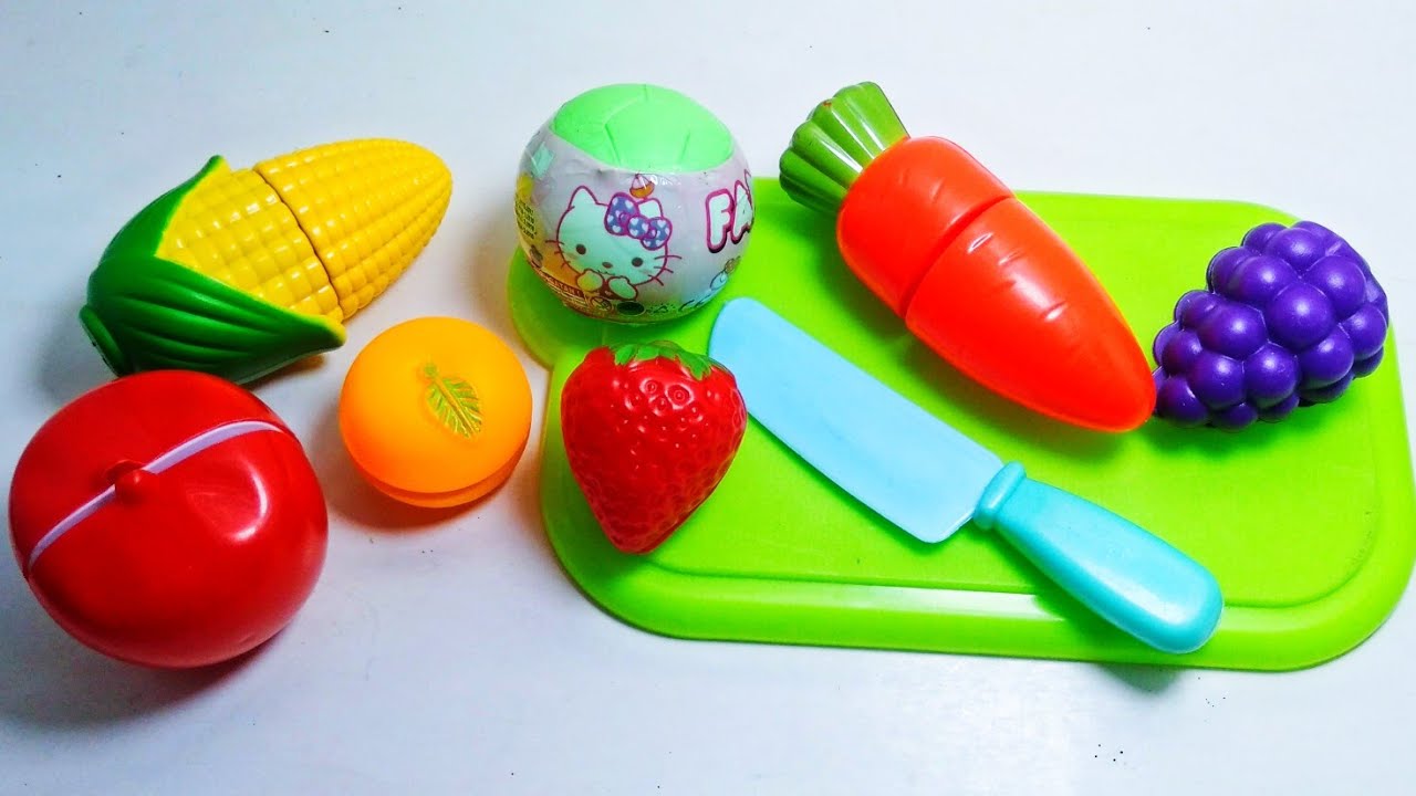 Fruit ASMR Satisfying funny | how to cut Fruits vegetable toy ASMR video cutting & surprise egg ...