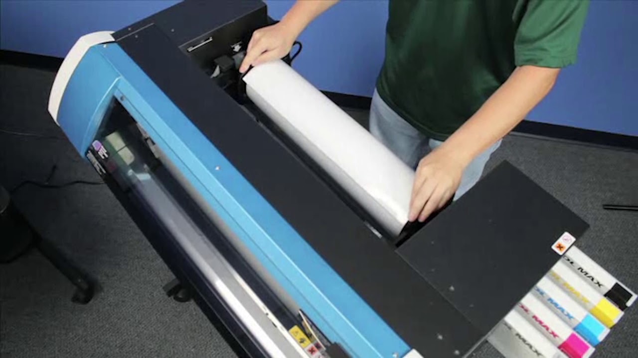 VersaSTUDIO BN-20— Part 8 Loading a Media Roll Onto Your BN-20 - YouTube