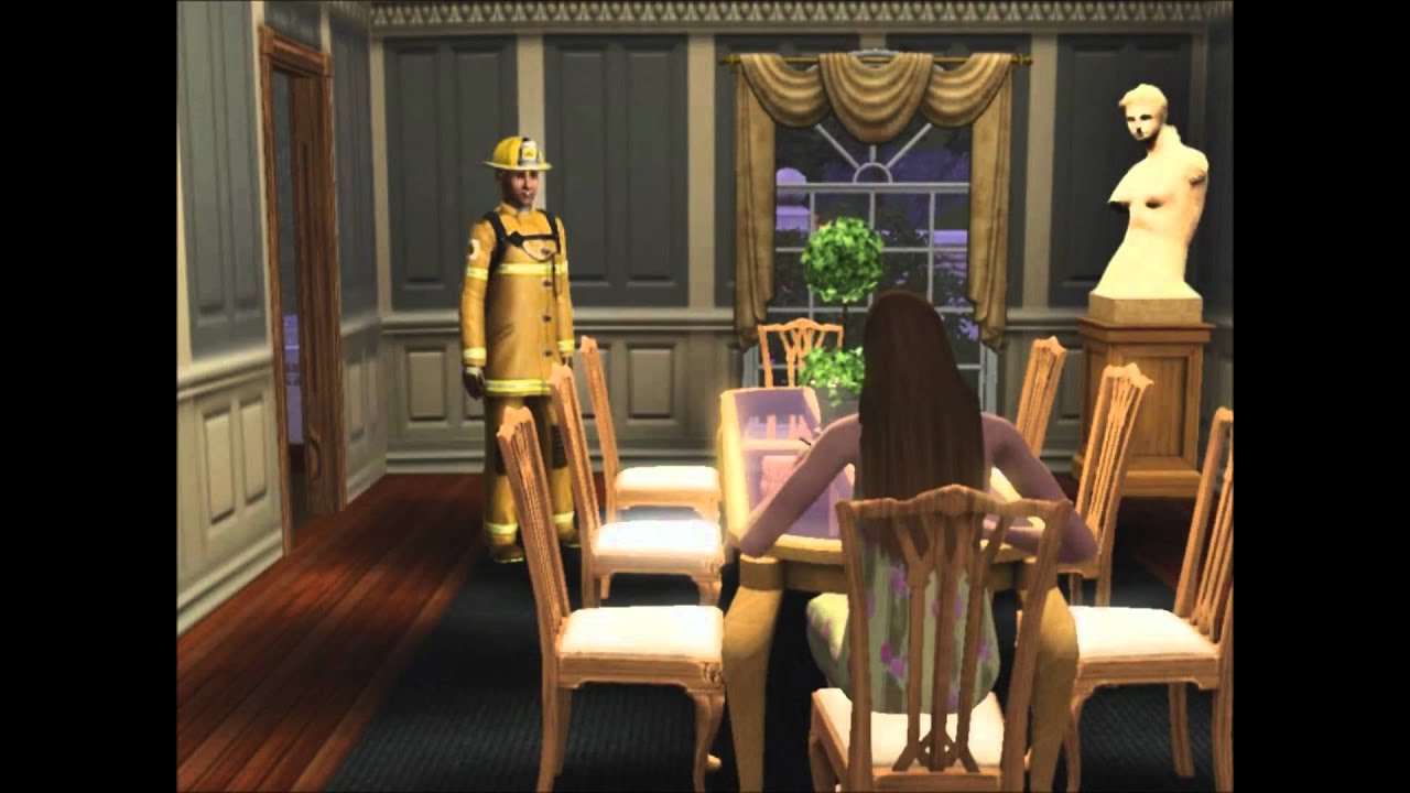 Sims 3- The firefighter won't leave my house... - YouTube