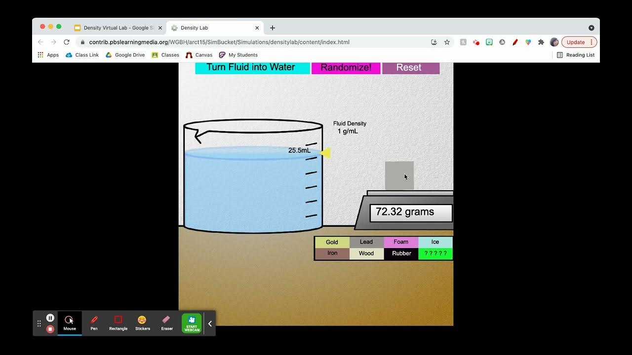Density Virtual Lab Instructions - YouTube