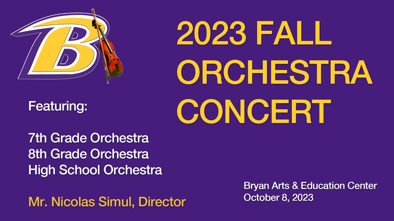 2023 BHS Fall Orchestra Concert - YouTube