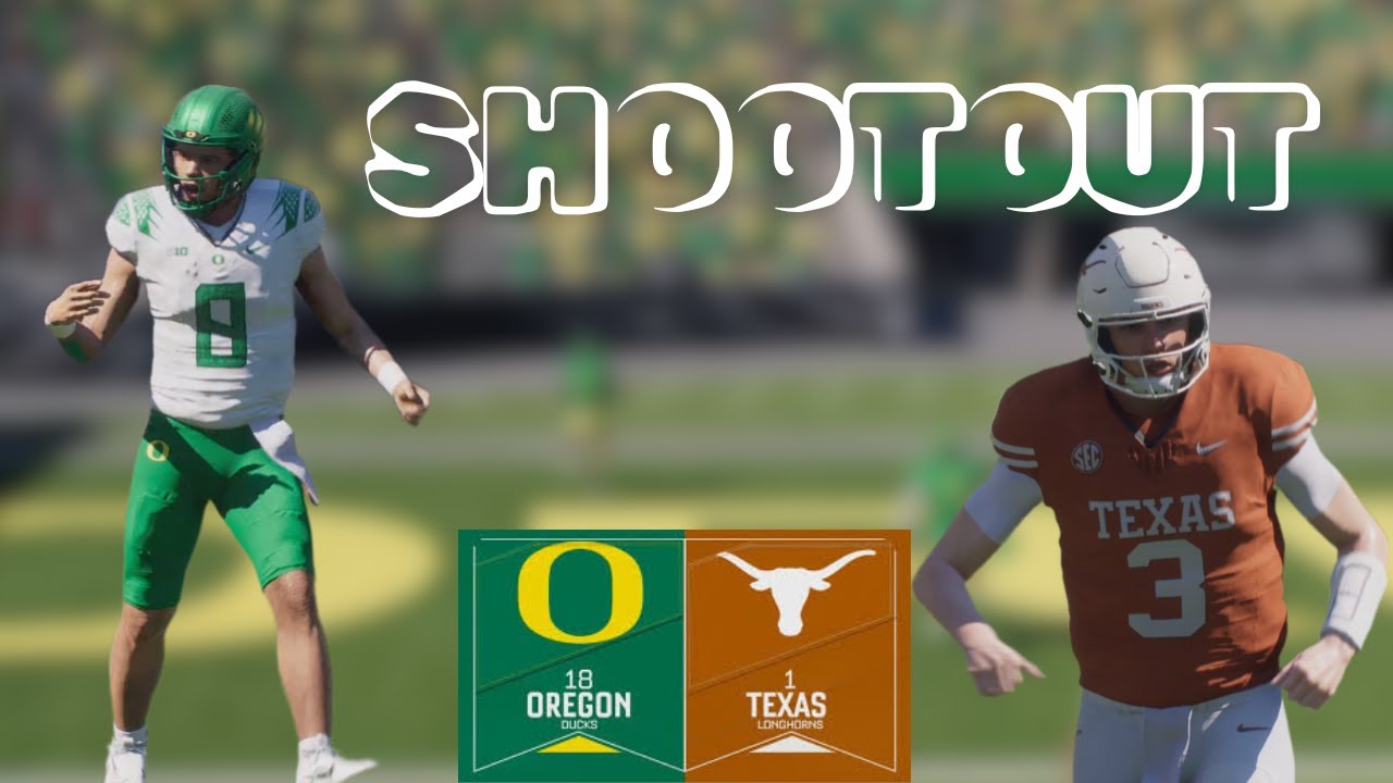 Intense Online Game OREGON vs TEXAS College Football 25 - YouTube
