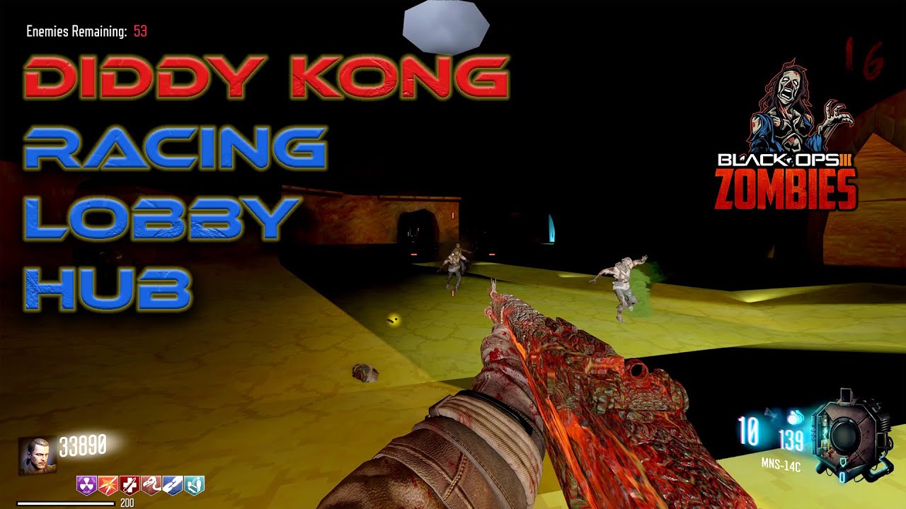 Diddy Kong Racing Lobby Hub in BO3 Cusotms - YouTube