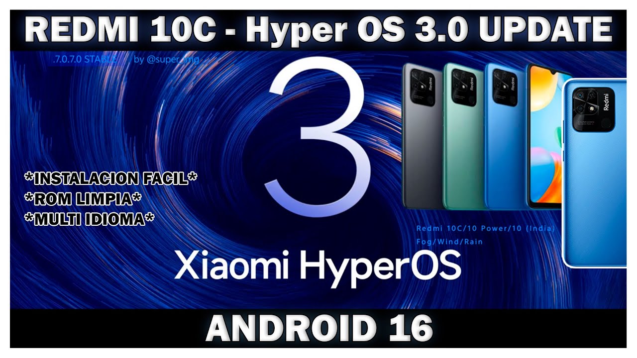 Redmi 10C - Hyper OS 3.0 PORT NUEVO ! DESDE EL POCO F7 ! MAS ESTABLE ...