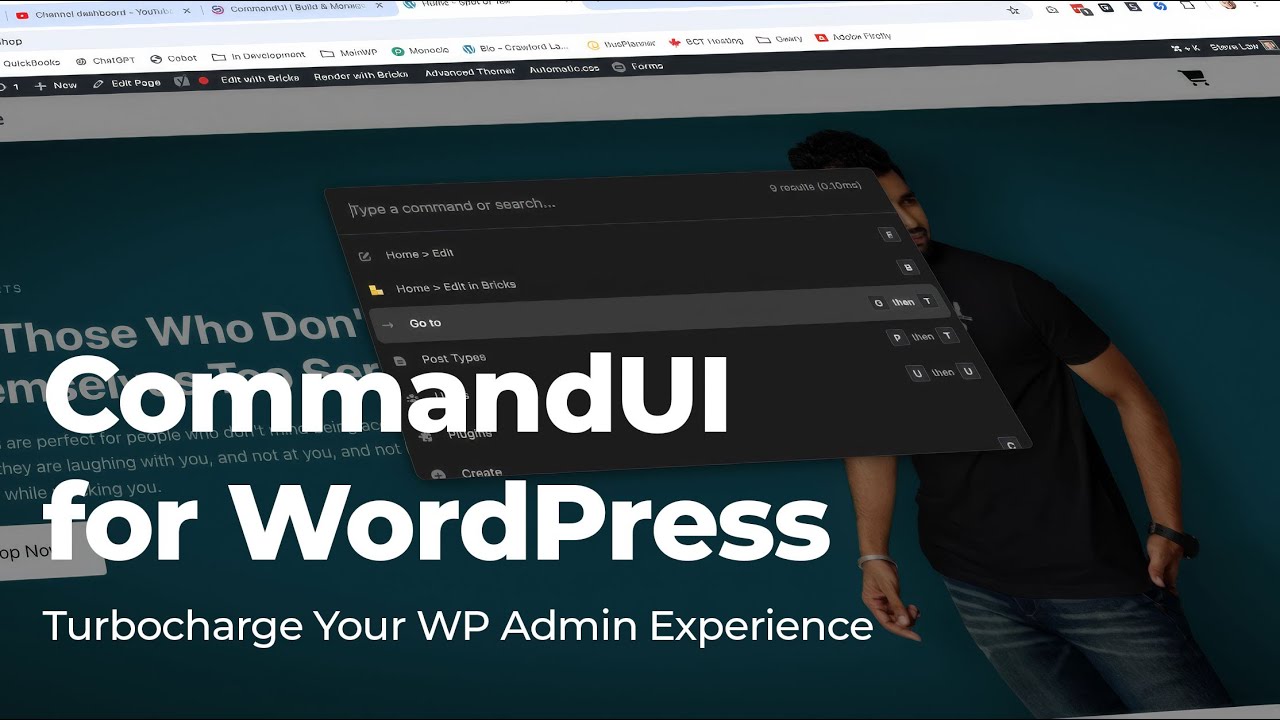 CommandUI for WordPress Demo - YouTube