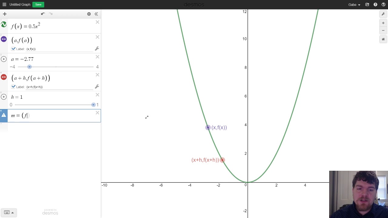 Using Desmos to Introduce Derivatives - YouTube