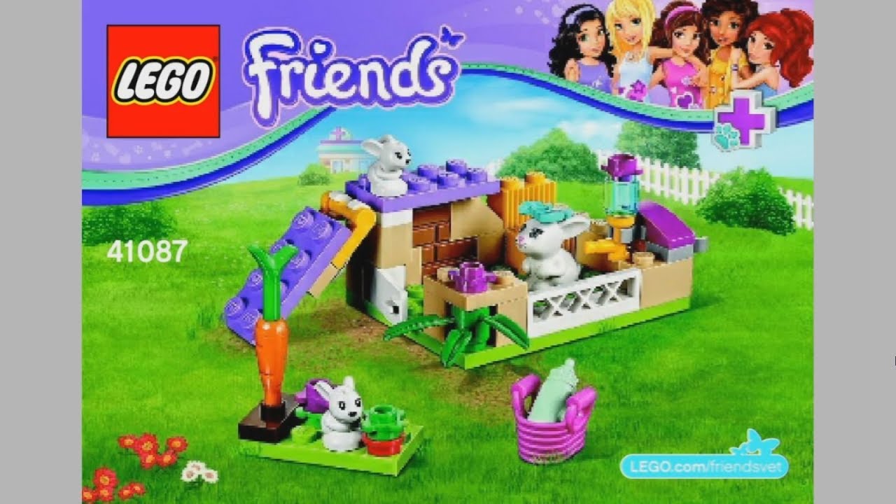 LEGO Friends 41087 Bunny & Babies - instruction timelapse - YouTube