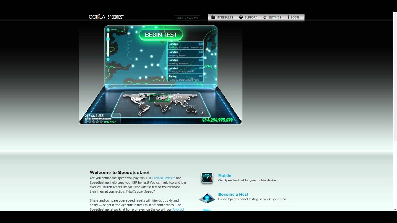 Speed Test Sky VS BT - YouTube