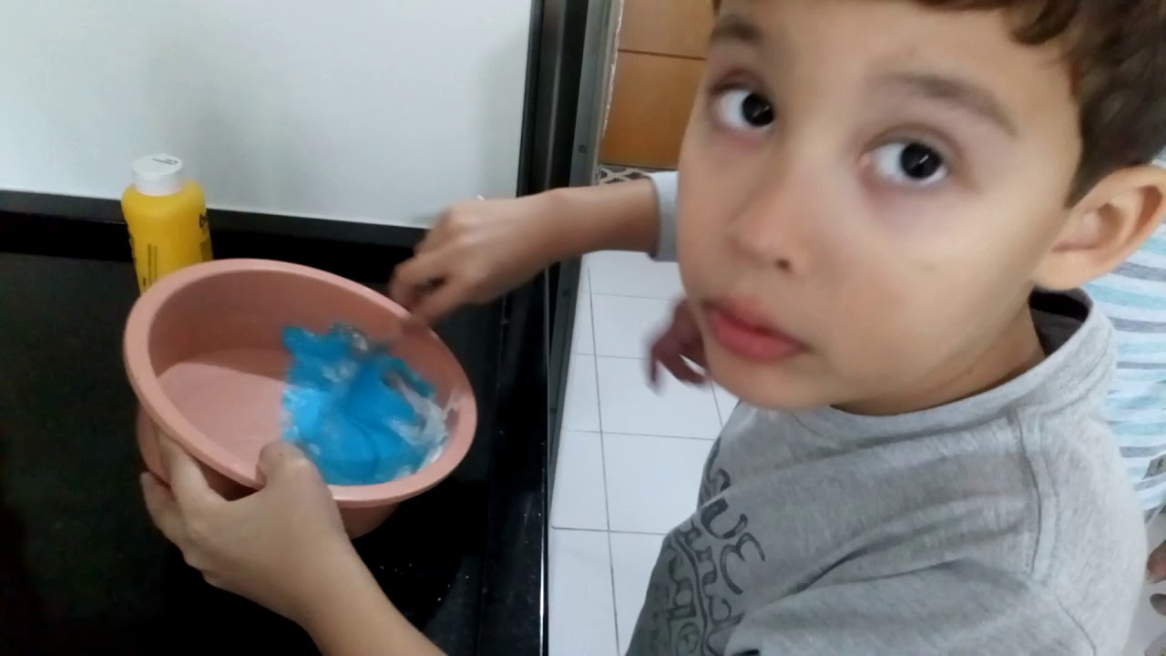 Slime azul parte 1. - YouTube