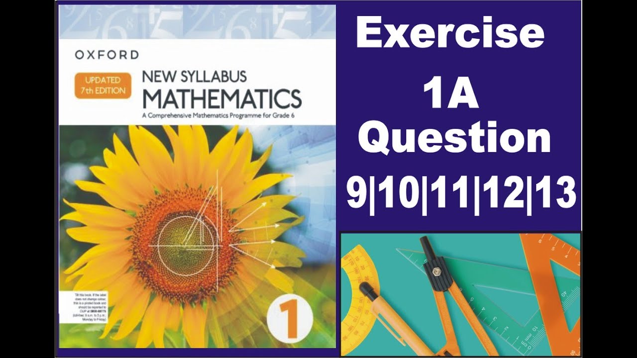New Syllabus Mathematics Book D 1 updated 7th Edition Ex 1A Question 9 ...