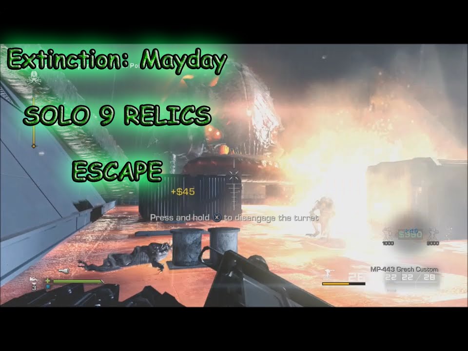 Call of Duty Ghost Extinction Mayday: Solo 9 relics walkthrough escape ...