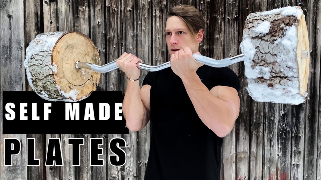SELF MADE plates SUPERSET arm workout 🪵 freezing outdoor workout at -3 ...