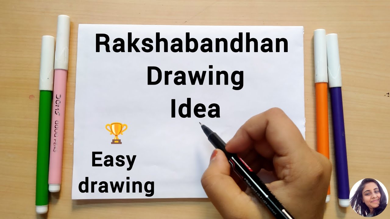 Rakshabandhan Drawing ideas | Rakhi Drawing Idea easy | राखी का ड्राइंग ...