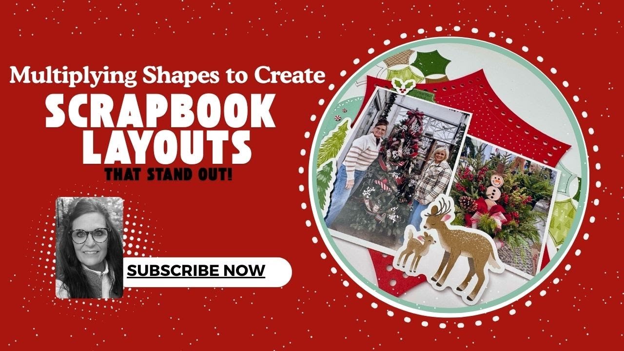 Creating A Stunning Scrapbook Layout With Simple Shapes - YouTube